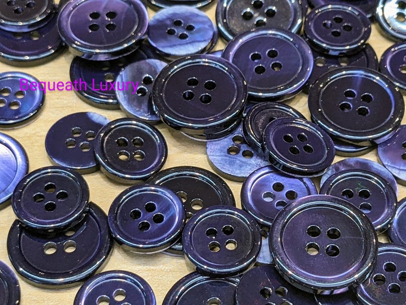 Purple Mother of Pearl Button Set: Luxurious MOP Buttons for Suits ...