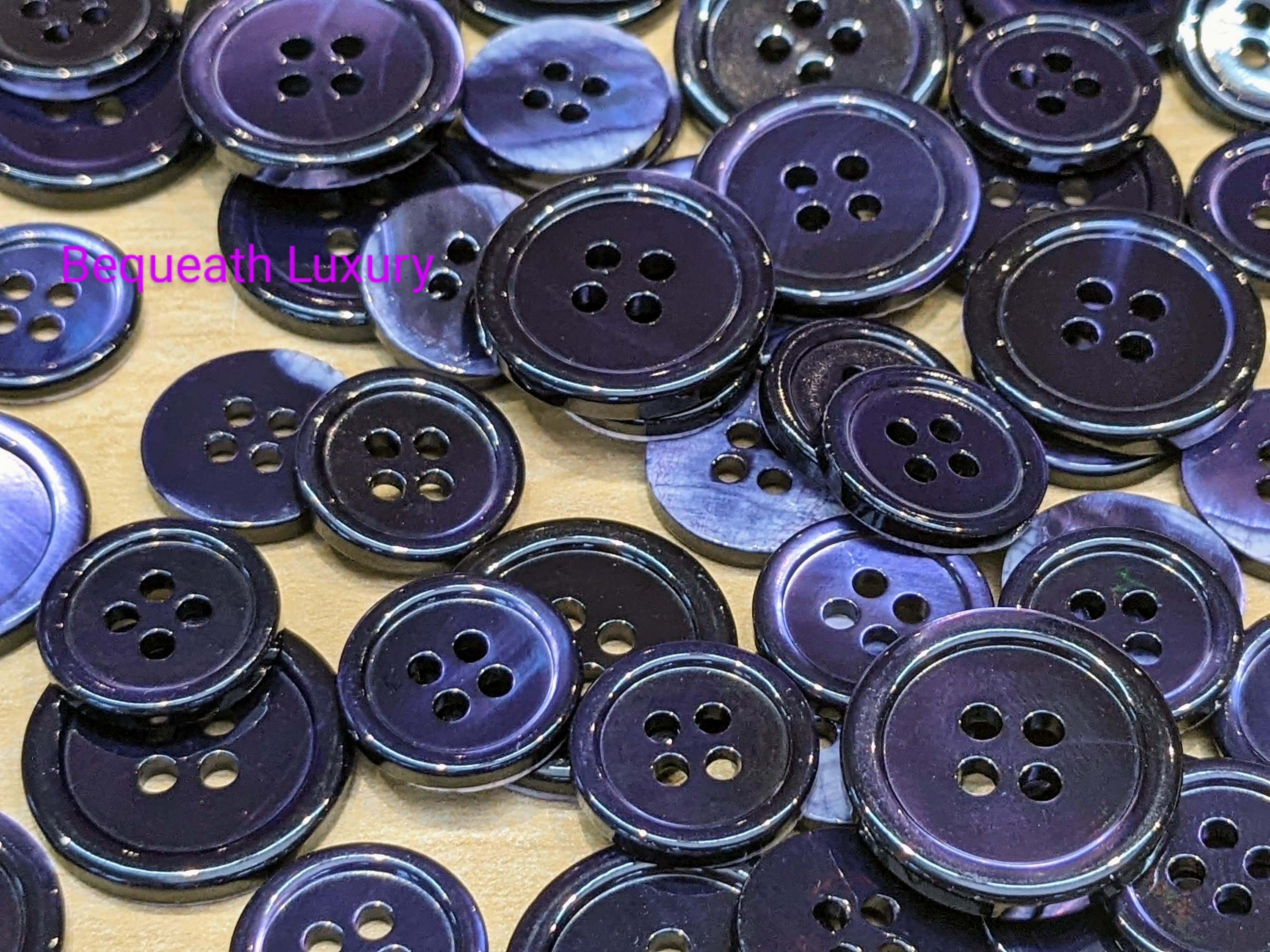 Purple Mother of Pearl Button Set: Luxurious MOP Buttons for Suits ...