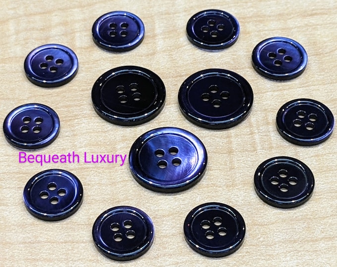 Purple Mother of Pearl Button Set: Luxurious MOP Buttons for Suits ...