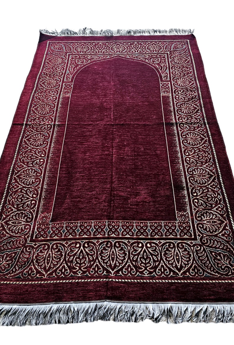 Customized Luxury Velvet Prayer Mat Quran Tasbeh Set, Personalised ...