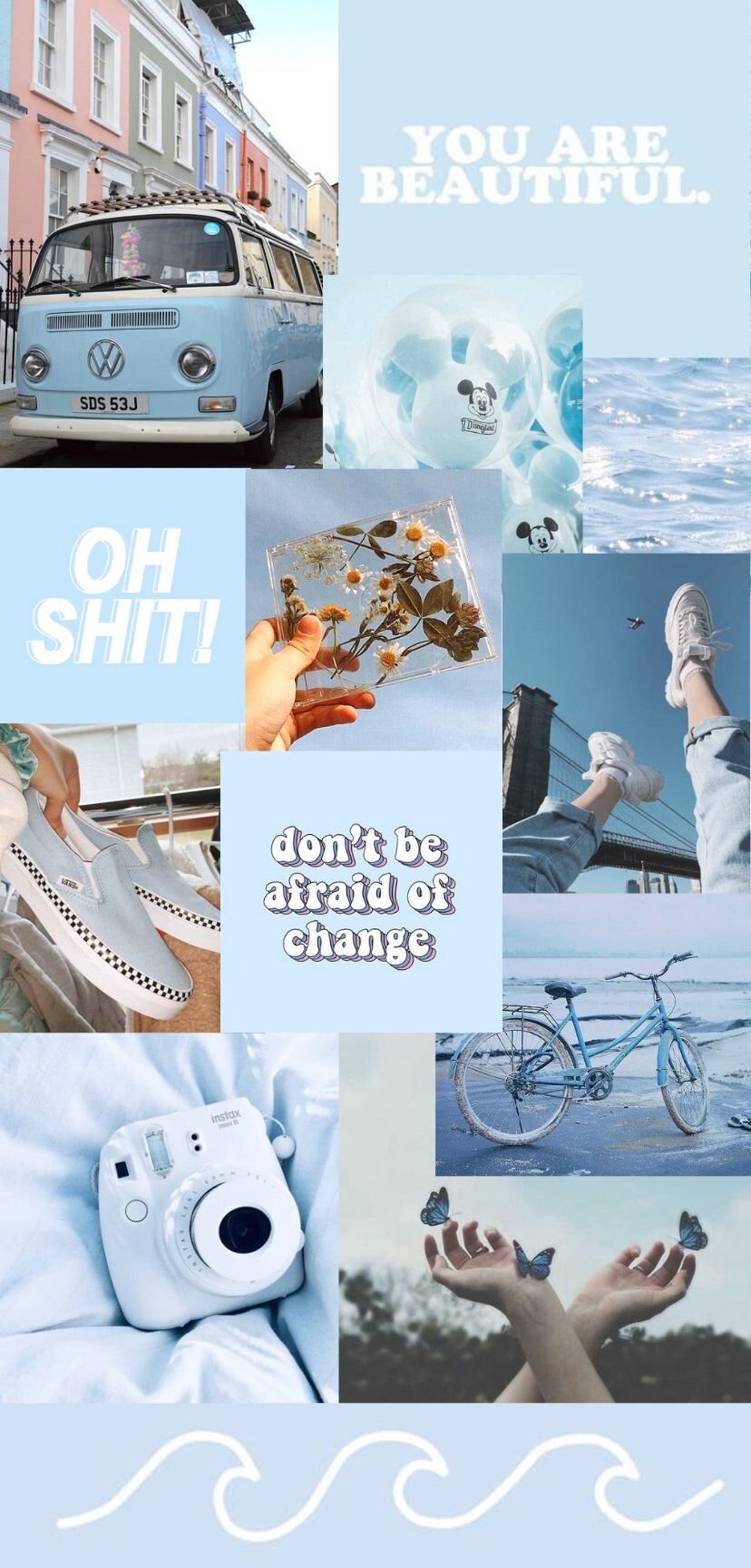 Baby Blue Digital Wallpaper - Etsy