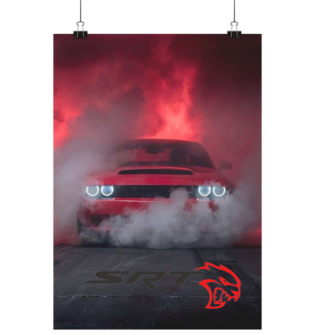 Dodge Challenger SRT Demon Poster/art Poster Din A1,A2,A3,A4 portrait ...