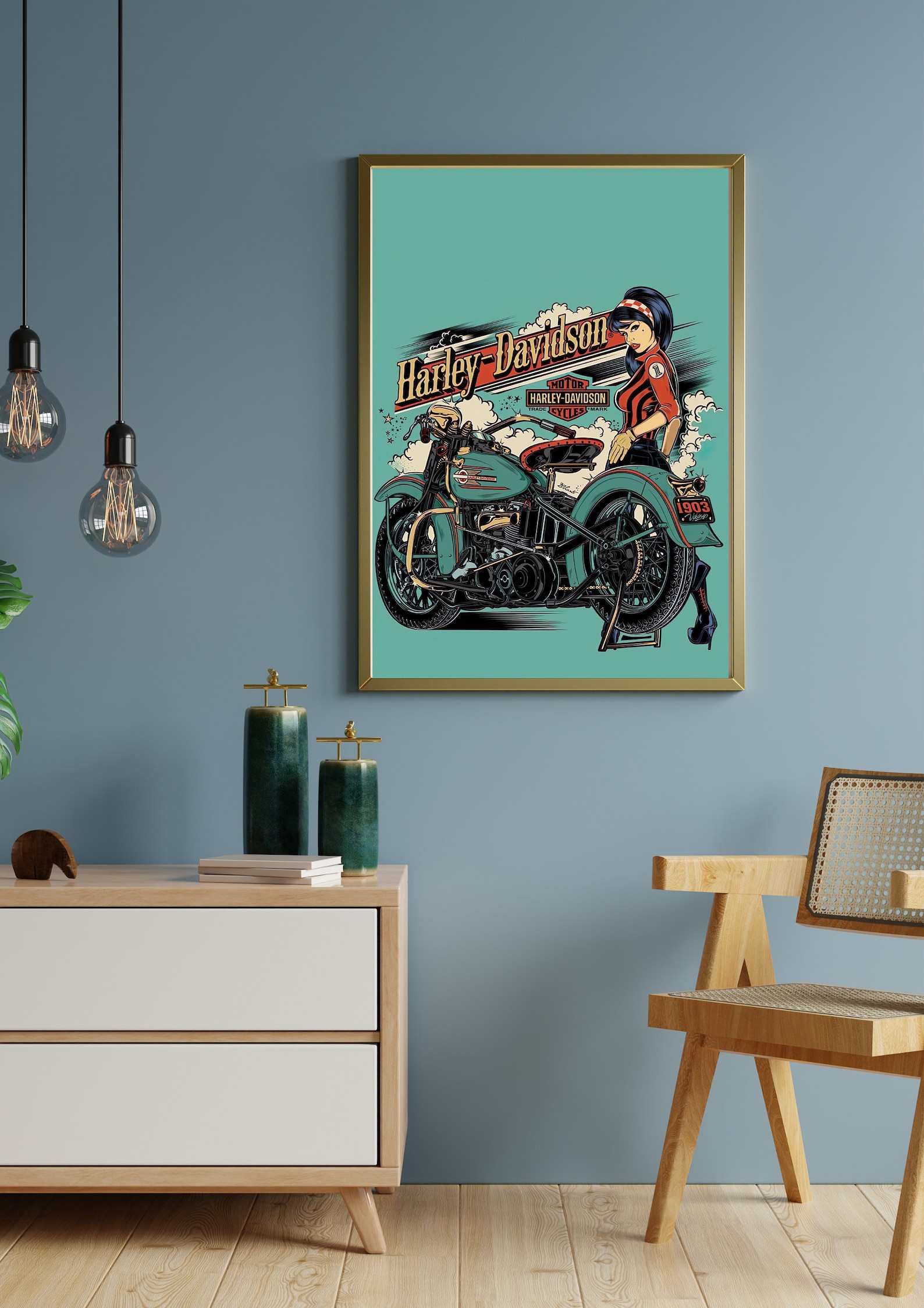 Harley Davidson Wall Poster - Poster DIN A1,A2,A3,A4 (high) - Etsy UK