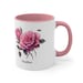 Personalized Pink Roses & Bee Mug Pink Roses Coffee Mug Pink - Etsy