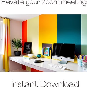 Multicolored Wall Zoom Background for Video Calls, Fun Virtual ...