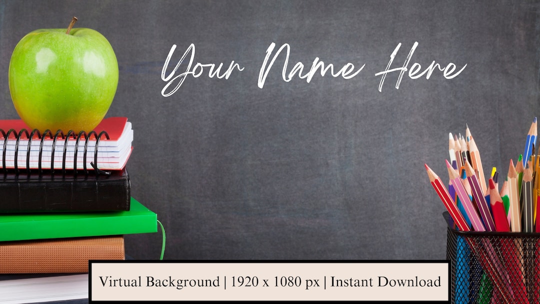 Custom Zoom Background Teacher, Vipkid Teacher Virtual Backdrop ...