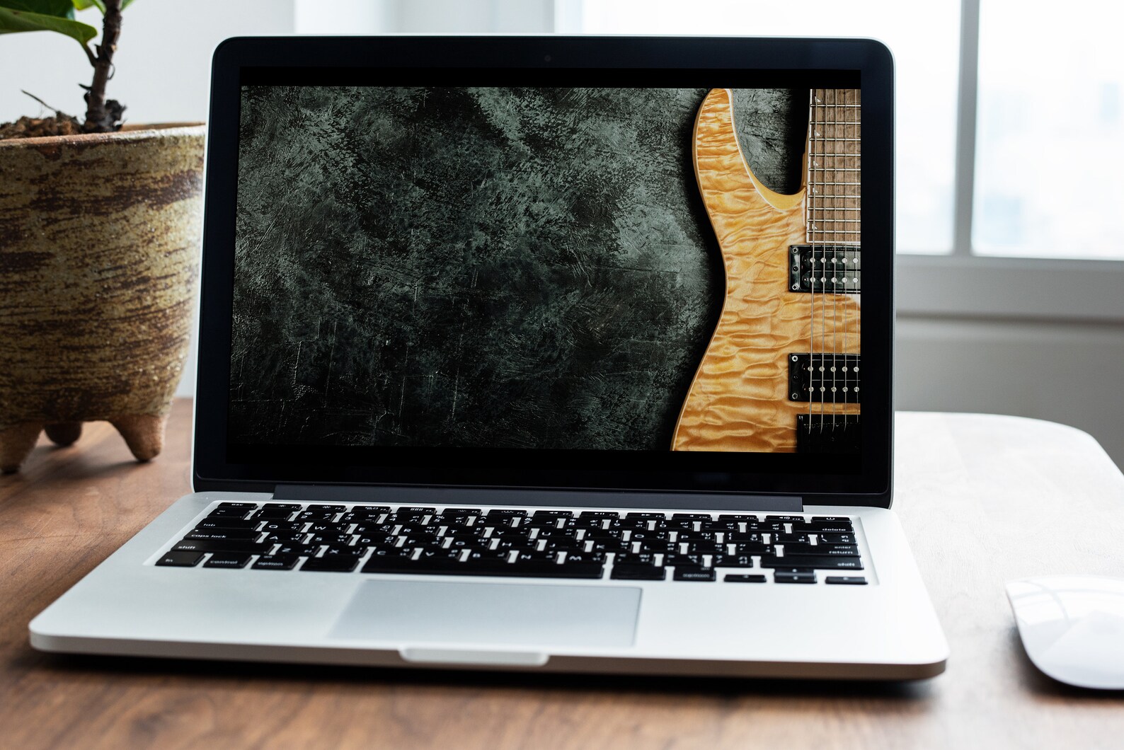 Guitar Home Office Zoom Background, Zoom Meeting Virtual Background, MS ...