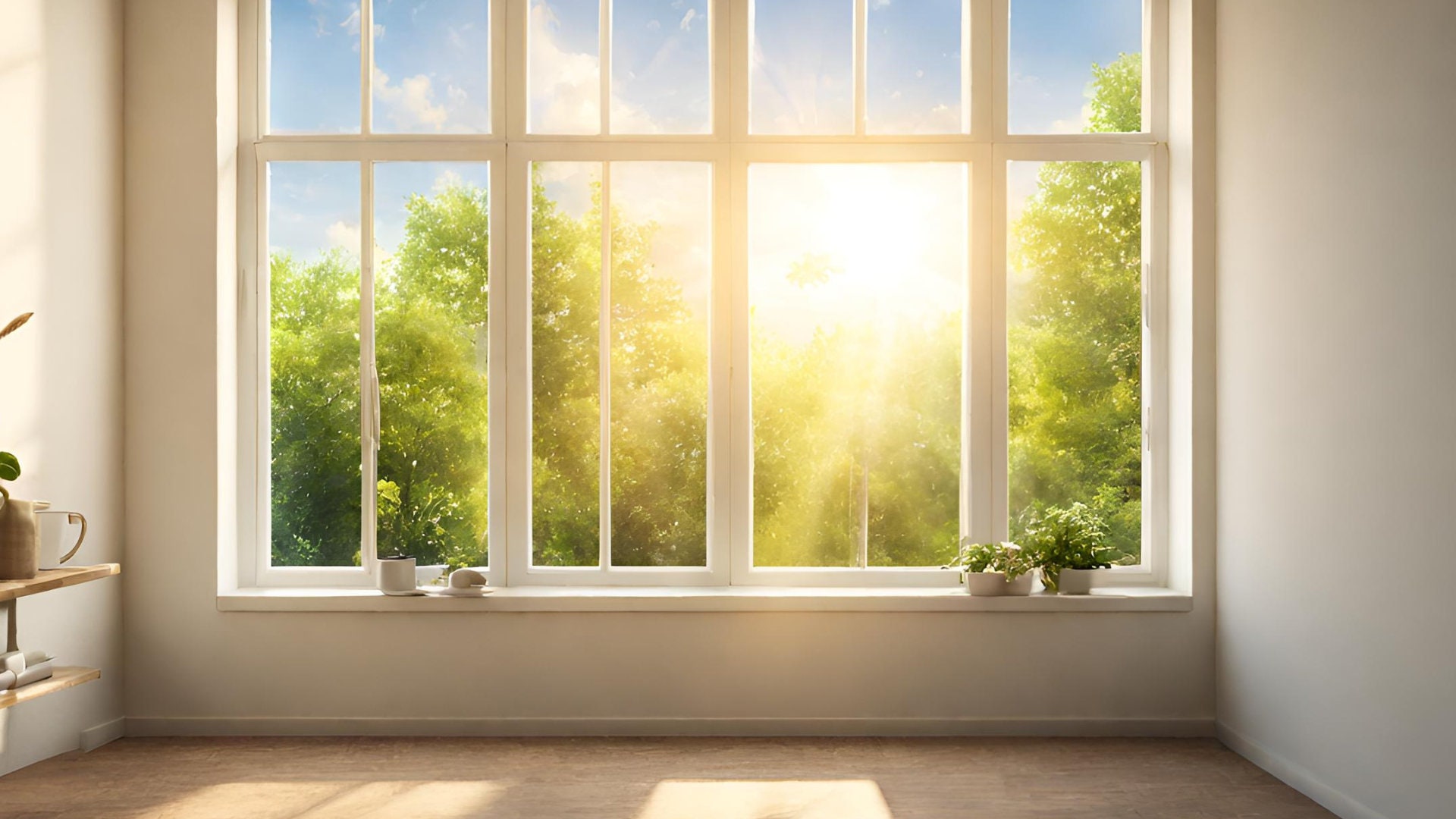 Virtual Zoom Background Bright Window, MS Teams Digital Download ...