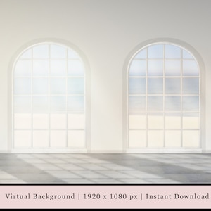White Windows Virtual Background, Digital Zoom Background, Home Office ...