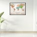 White Plain Wall Zoom Background, World Map Painting Virtual Background ...