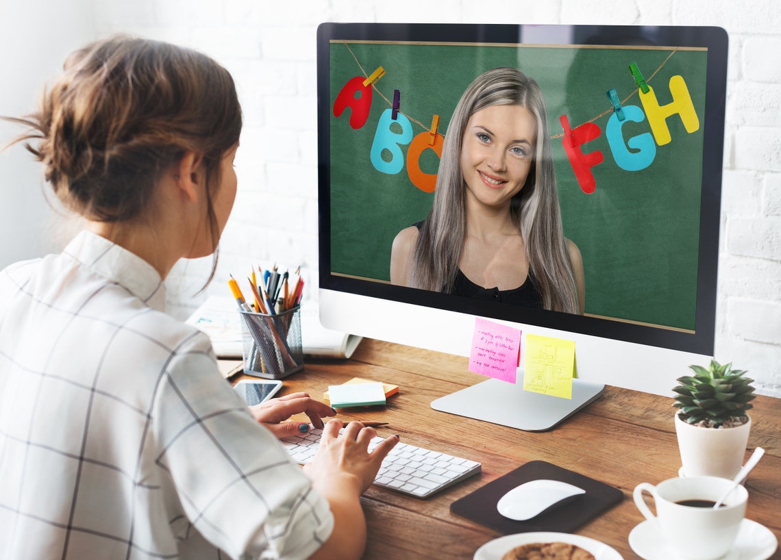 Zoom Background Teacher, Virtual Background Home Office Vipkid Backdrop ...