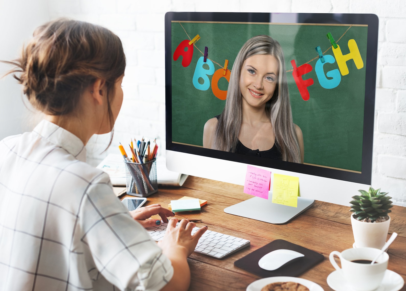 Zoom Background Teacher, Virtual Background Home Office Vipkid Backdrop ...