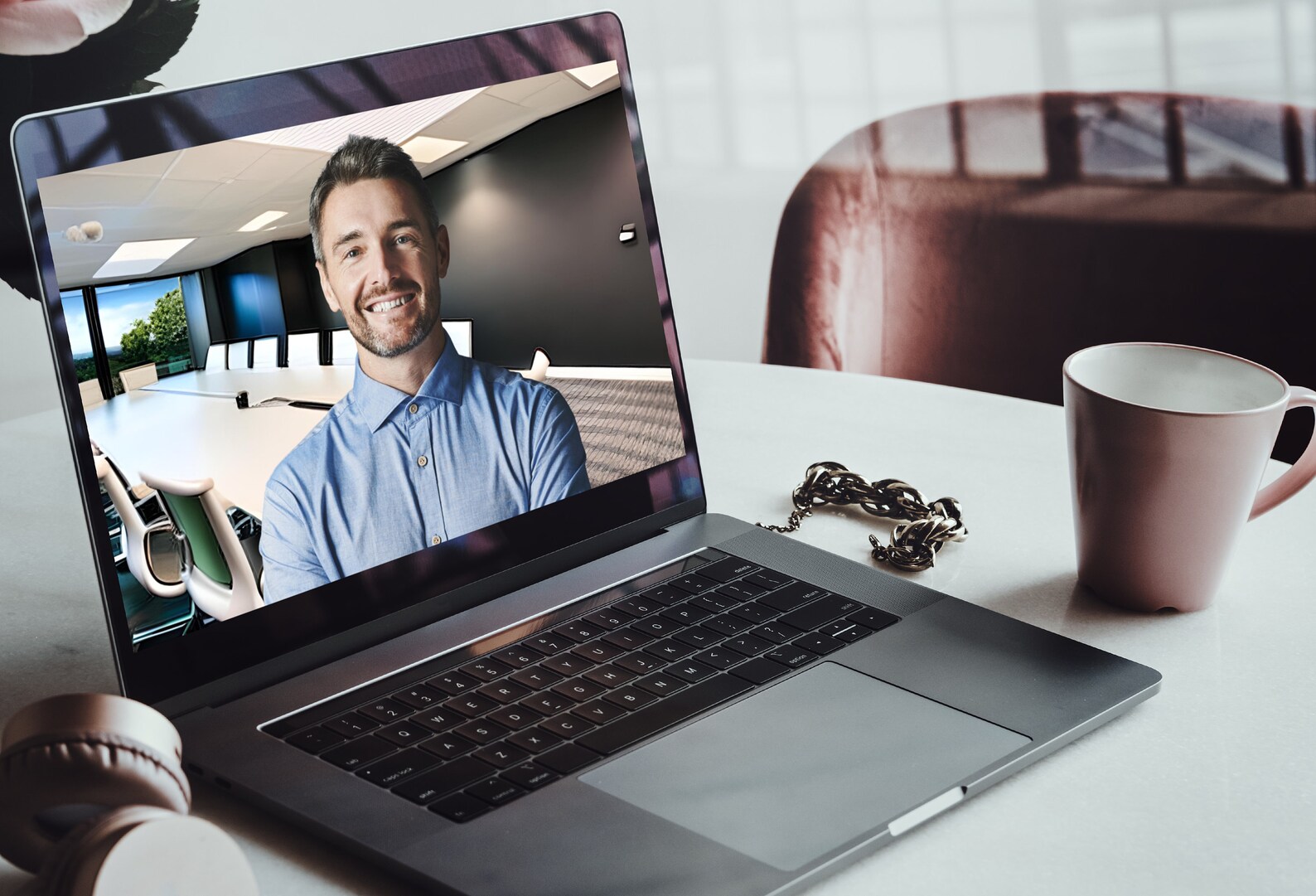 Boardroom Table Virtual Background for Zoom Meeting, Professional Zoom ...