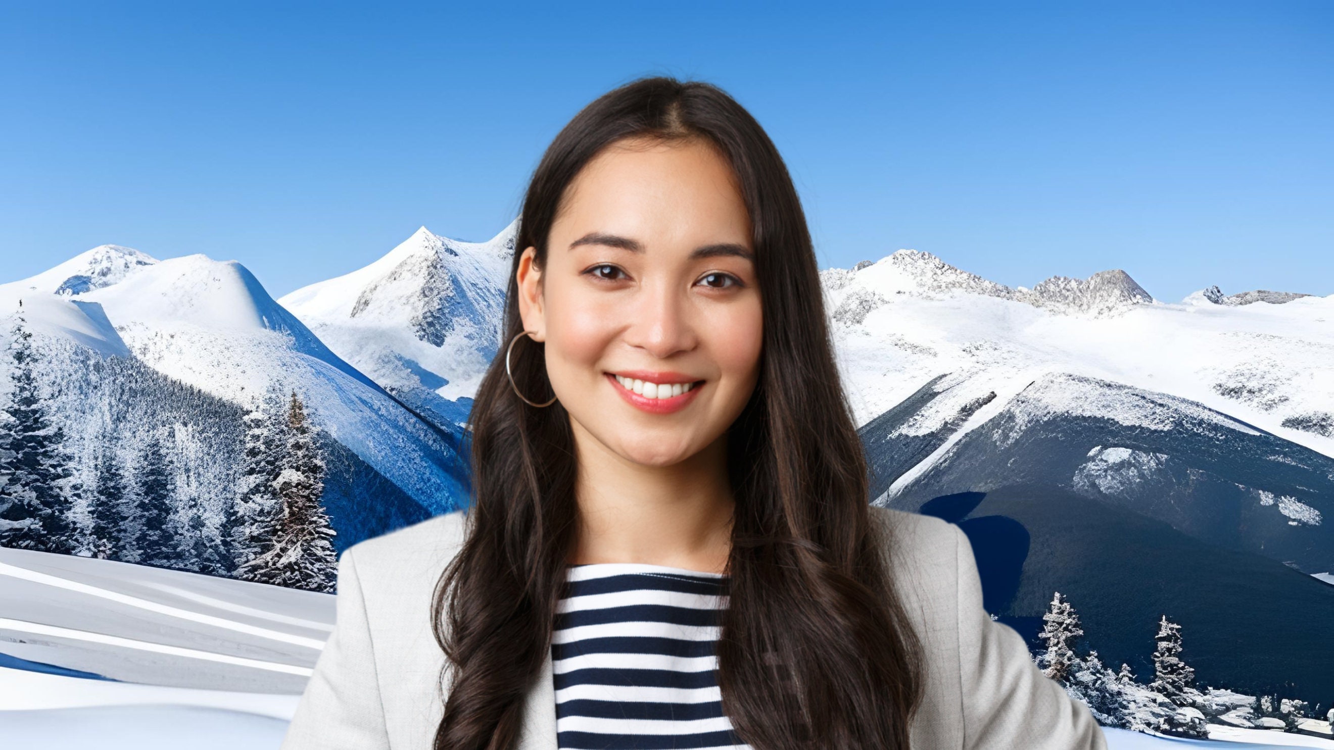 Snowy Mountain Zoom Background, Work From Home Virtual Background, MS ...