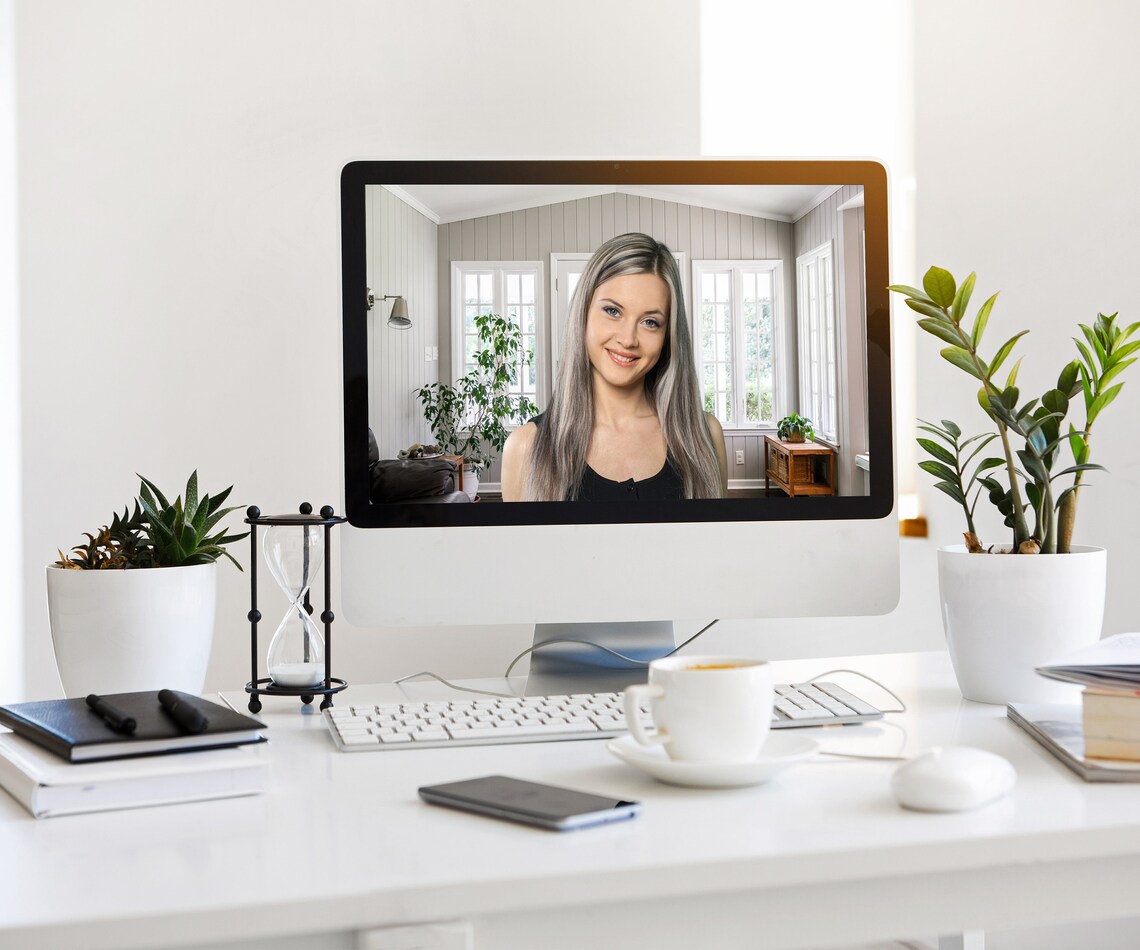 Bright White Windows Zoom Background for Video Calls, Home Office ...