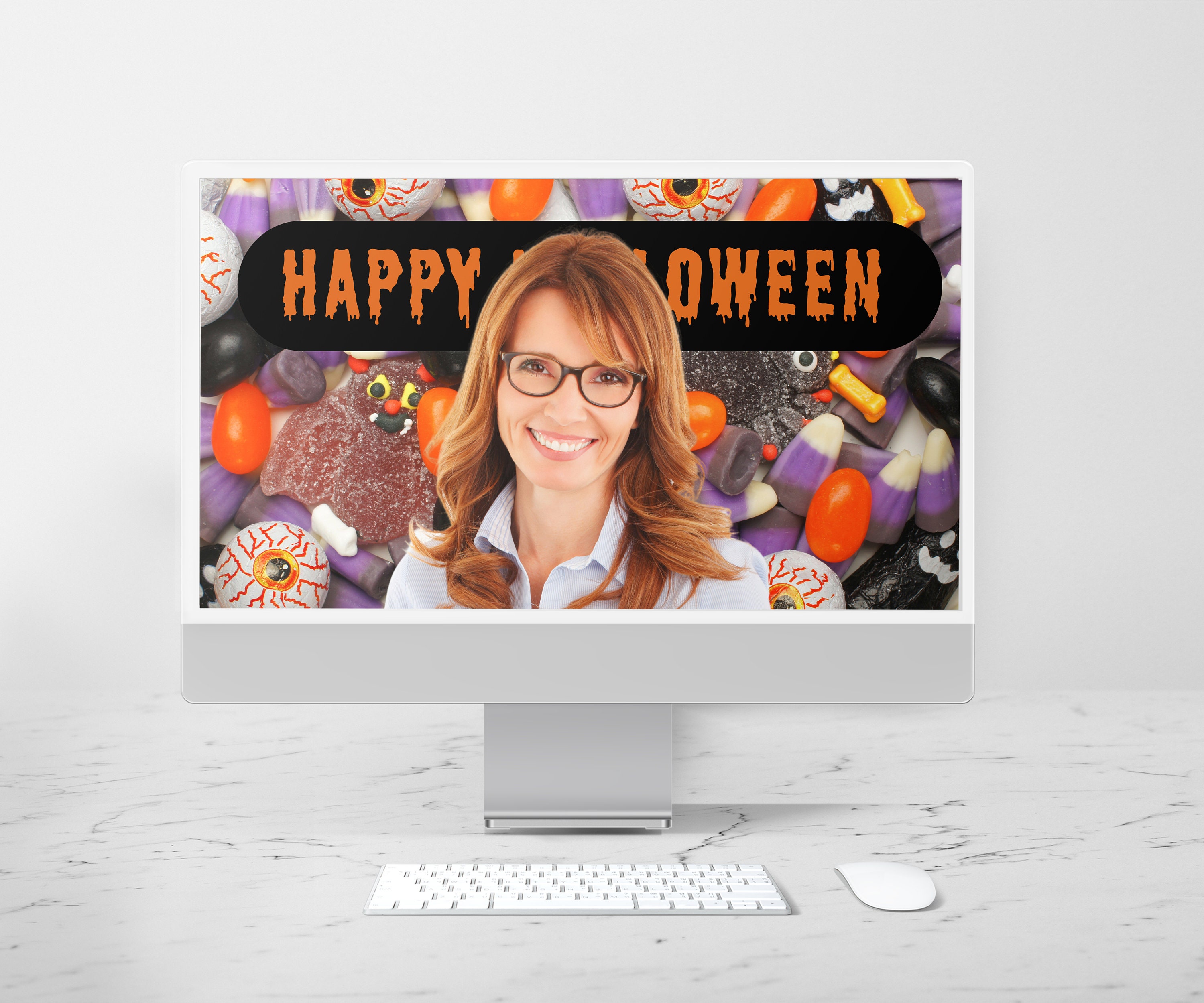 Halloween Candy Background, Zoom Halloween Background, MS Team ...