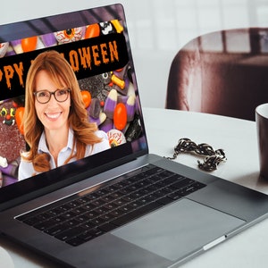 Halloween Candy Background, Zoom Halloween Background, MS Team ...