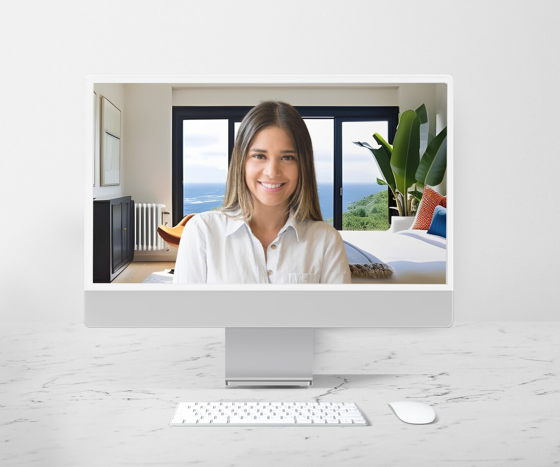 Realistic Paradise Zoom Backgrounds, Lawyer Zoom Backdrop, Professional ...