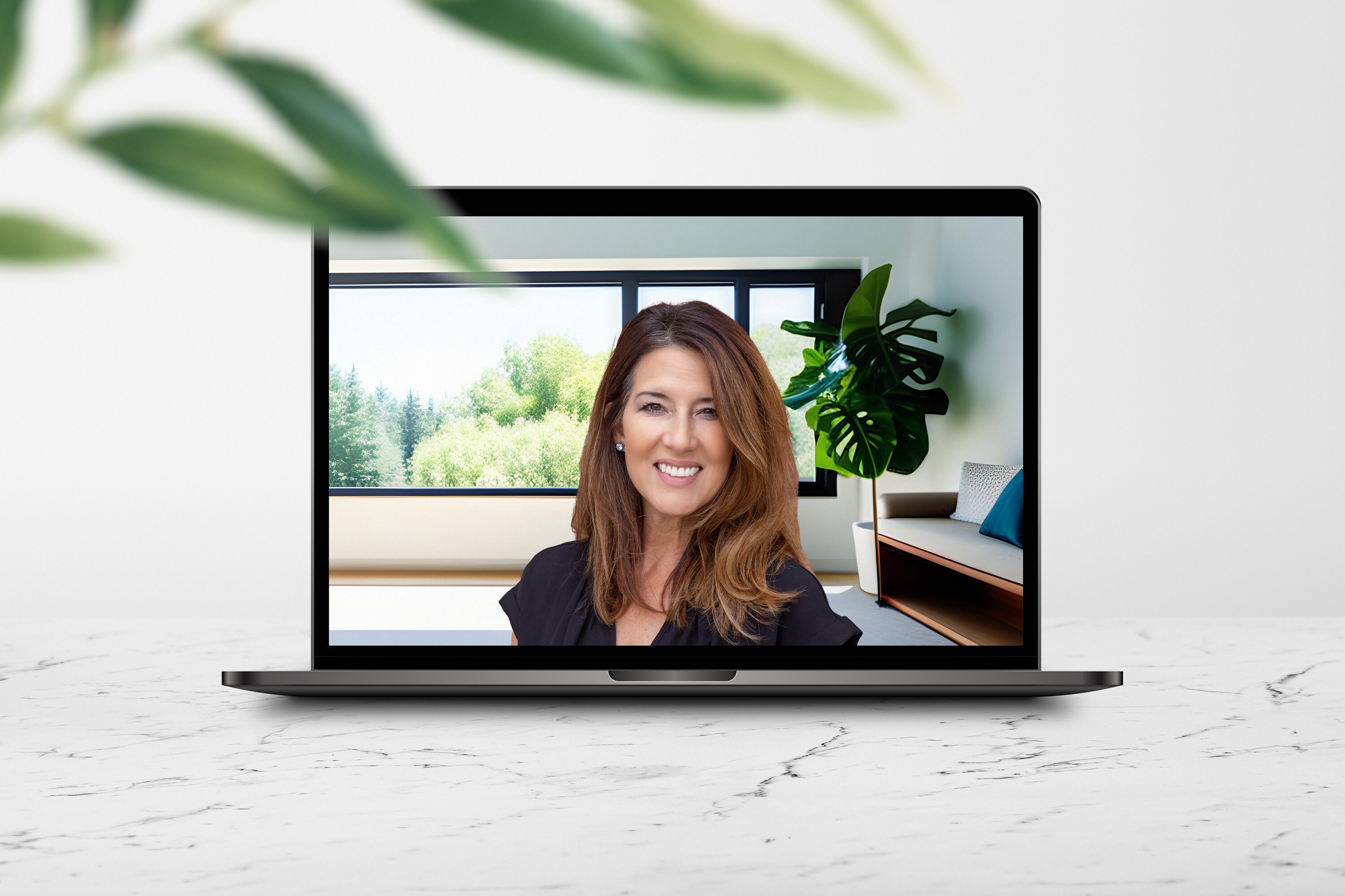 Clean Work From Home Virtual Zoom Background, MS Teams Digital Download ...