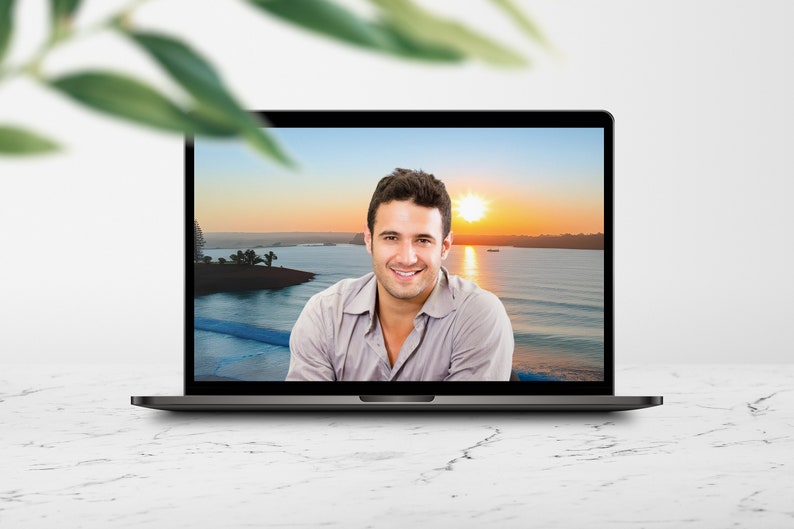 Sunset Zoom Background, Photography Backdrop, Work From Home Office ...