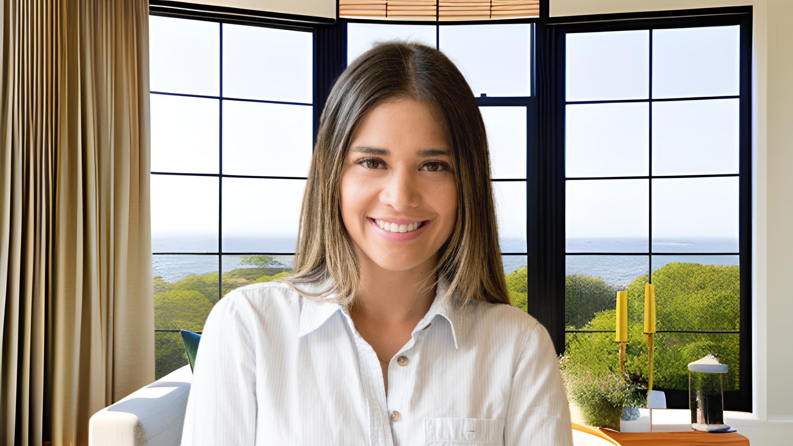 Bright Ocean Windows Zoom Background, Zoom Call Backdrop, Digital ...