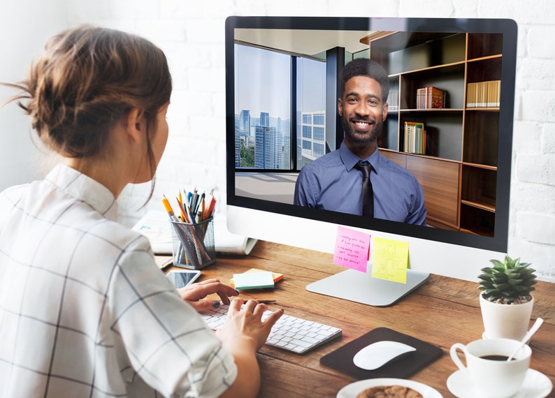 Work From Home Virtual Zoom Background, MS Teams Digital Download ...