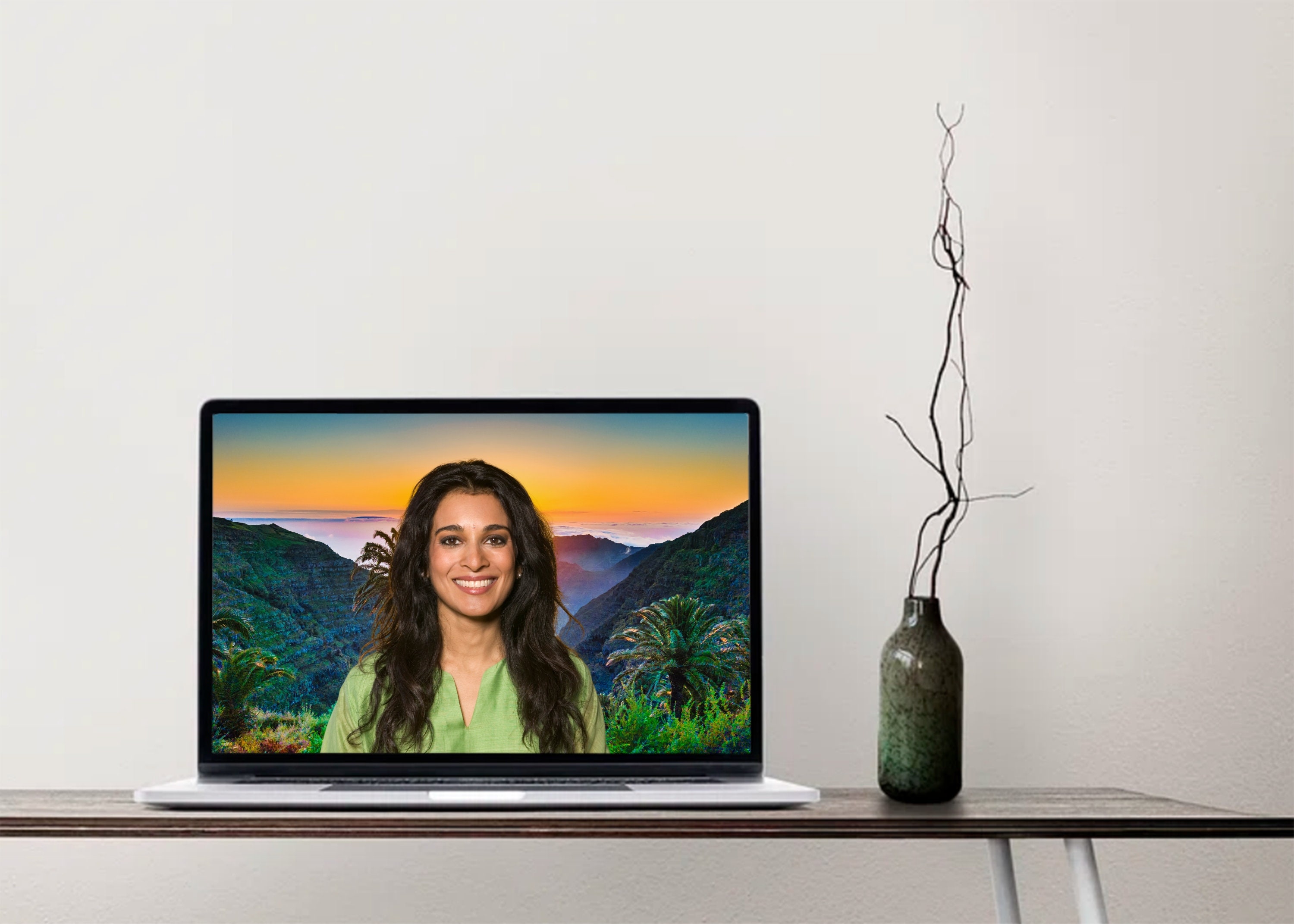 Sunset Zoom Background, Mountains Microsoft Teams Virtual Background ...