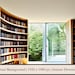 Library Digital Zoom Background Window, Bookshelf Zoom Backgrounds Home ...