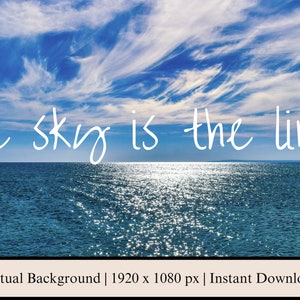 Inspirational Sky Zoom Background, Zoom Meeting Virtual Background, MS ...
