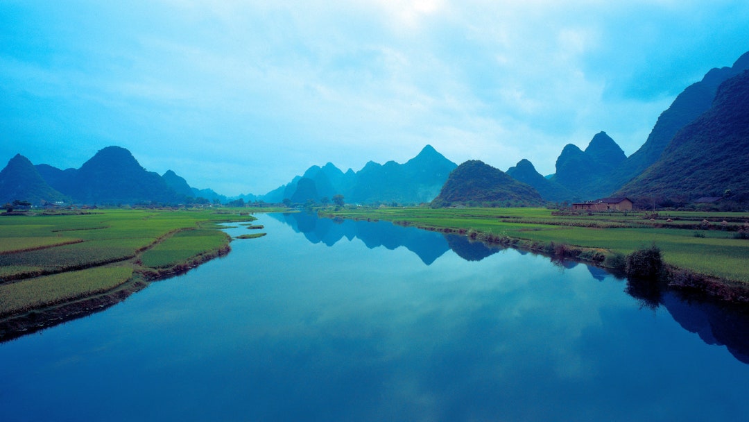 Zoom Background Mountains and Lake, Microsoft Teams Virtual Background ...