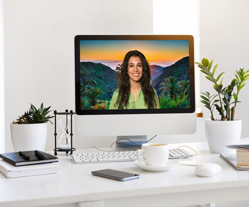 Sunset Zoom Background, Mountains Microsoft Teams Virtual Background ...