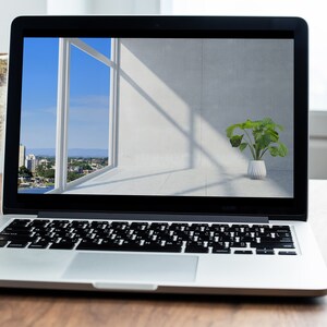 Bright Windows Zoom Background, MS Teams Digital Download Virtual ...