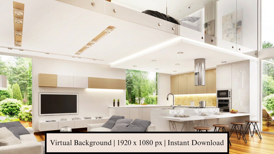 Realistic Home Office Backgrounds, Zoom Virtual Office MS Teams ...