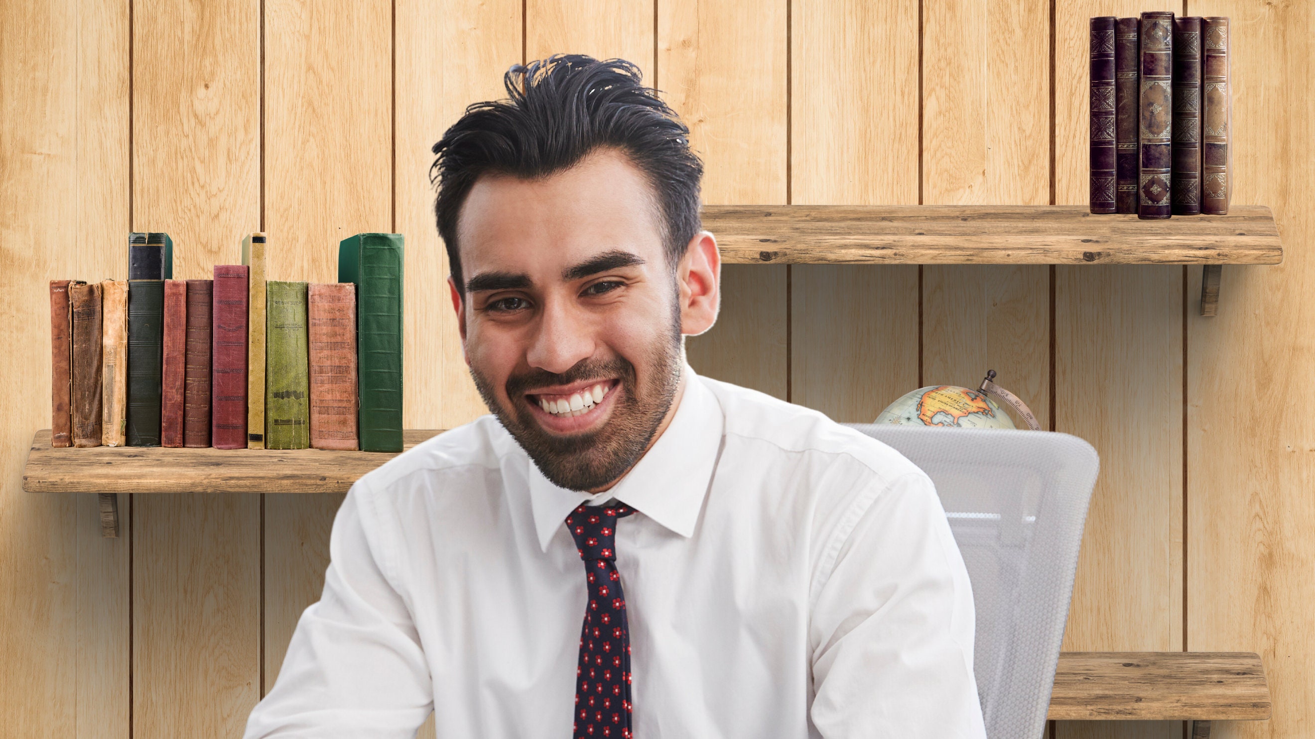 Shelves Virtual Background, Lawyer Zoom Background, Professional Office ...