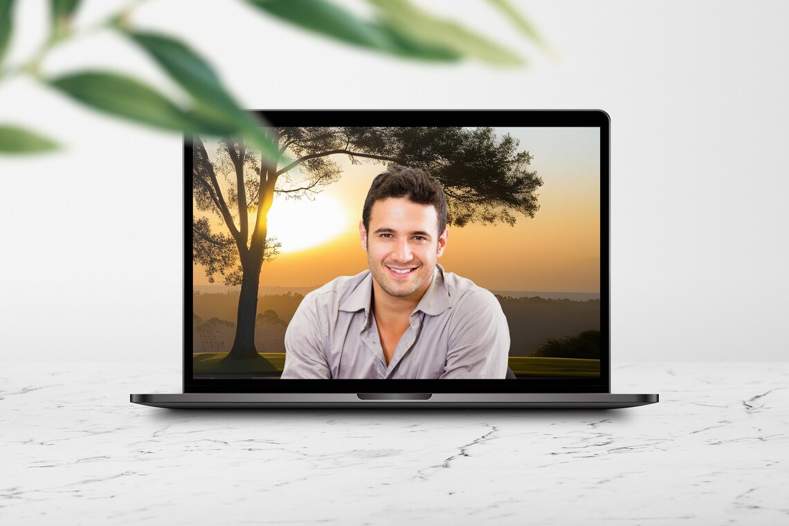 Sunset Zoom Background, Photography Backdrop, Work From Home Office ...