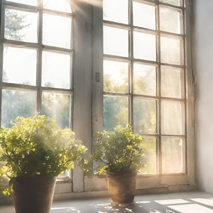 Sunny Zoom Background Bright Window, MS Teams Digital Download Virtual ...