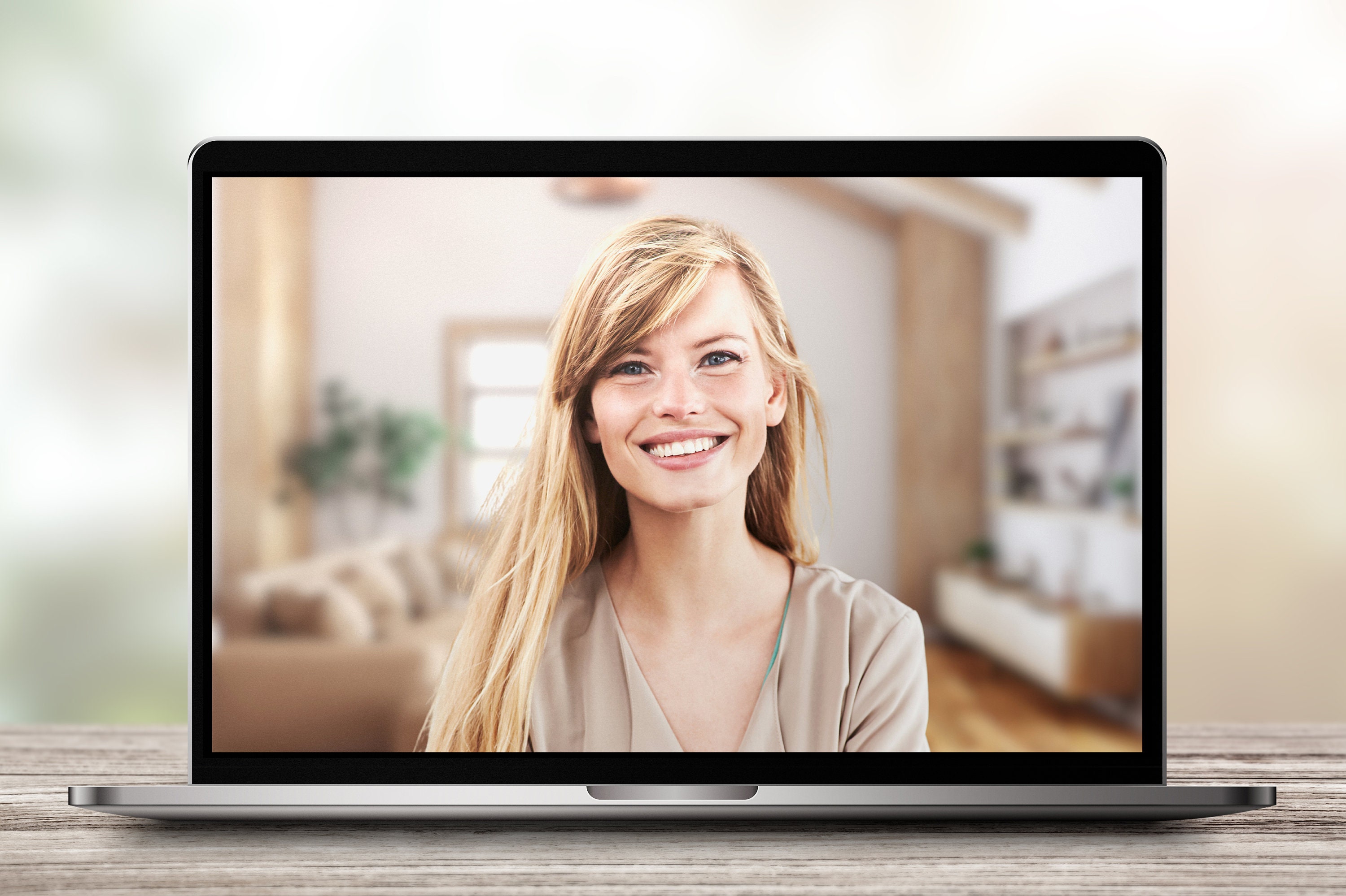 Blurred Home Office Zoom Background, Virtual Backdrop Zoom Meeting, Blurred Virtual Background ...