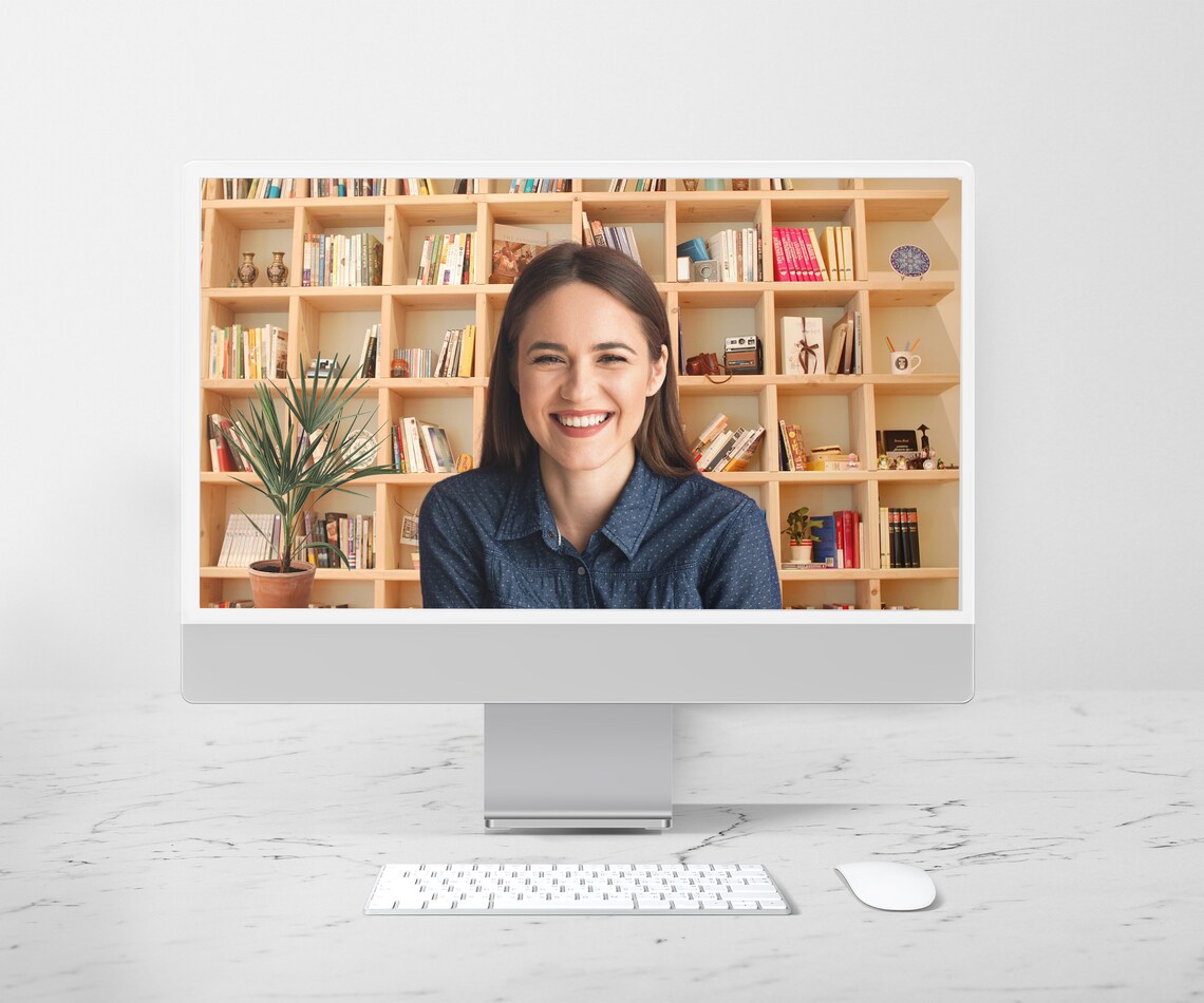 Zoom Backgrounds Bookcase, Zoom Background Bookshelf, Library Shelves ...