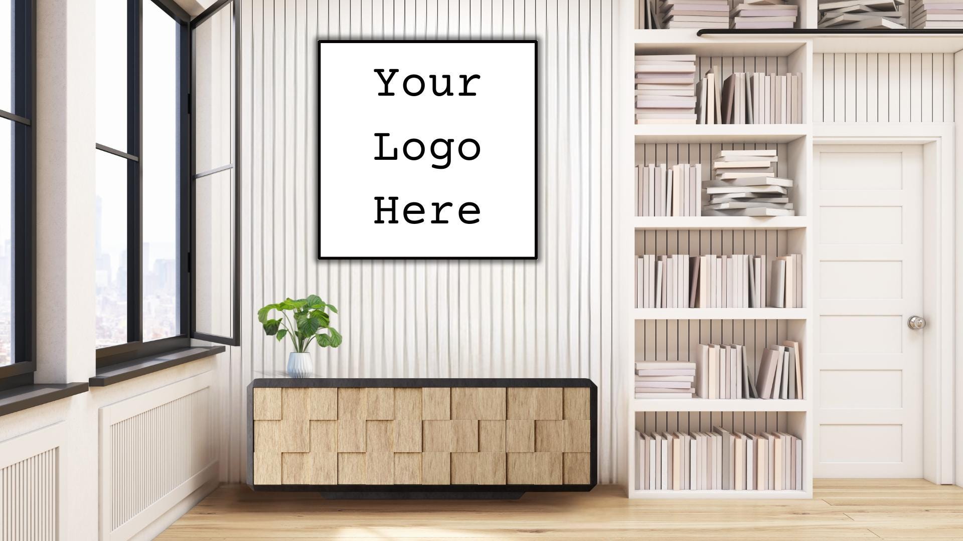 Custom Zoom Background Home Office, Professional Zoom Meeting Backdrop ...