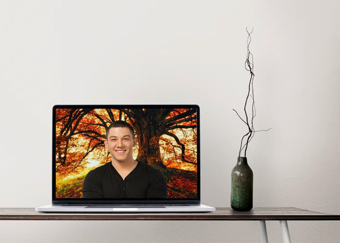 Forest Zoom Background, Fall Virtual Background, Microsoft Teams Trees ...