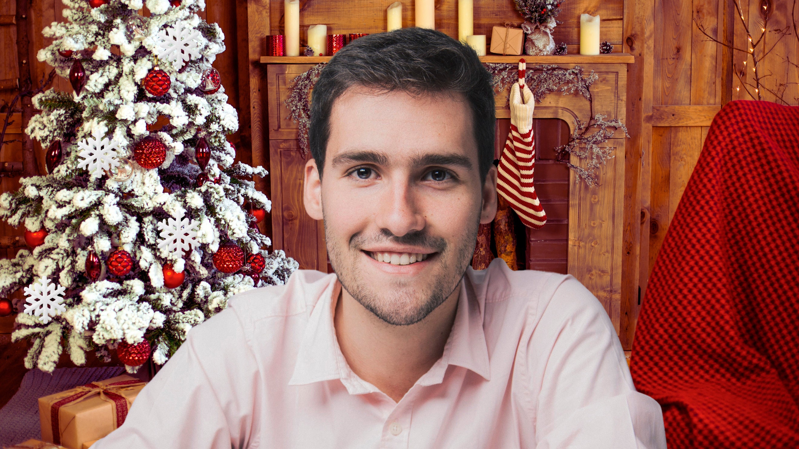 Christmas Digital Zoom Background, Virtual Xmas Holiday Party Backdrop ...