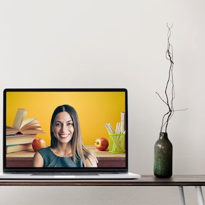 Online Teaching Zoom Background, Teacher Virtual Background, Vipkid ...