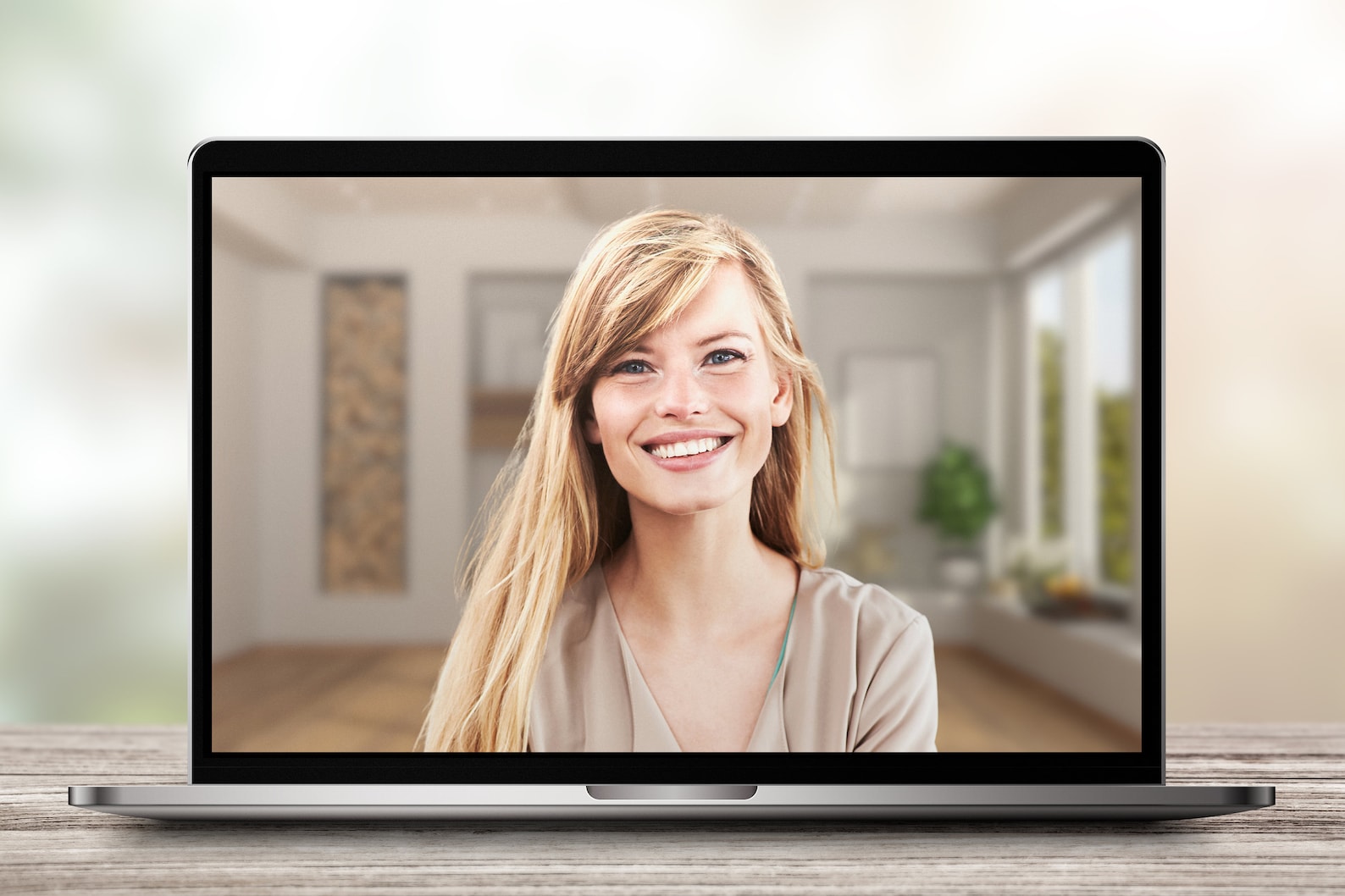 Zoom Background Office Blur, Blurry Digital Virtual Background ...