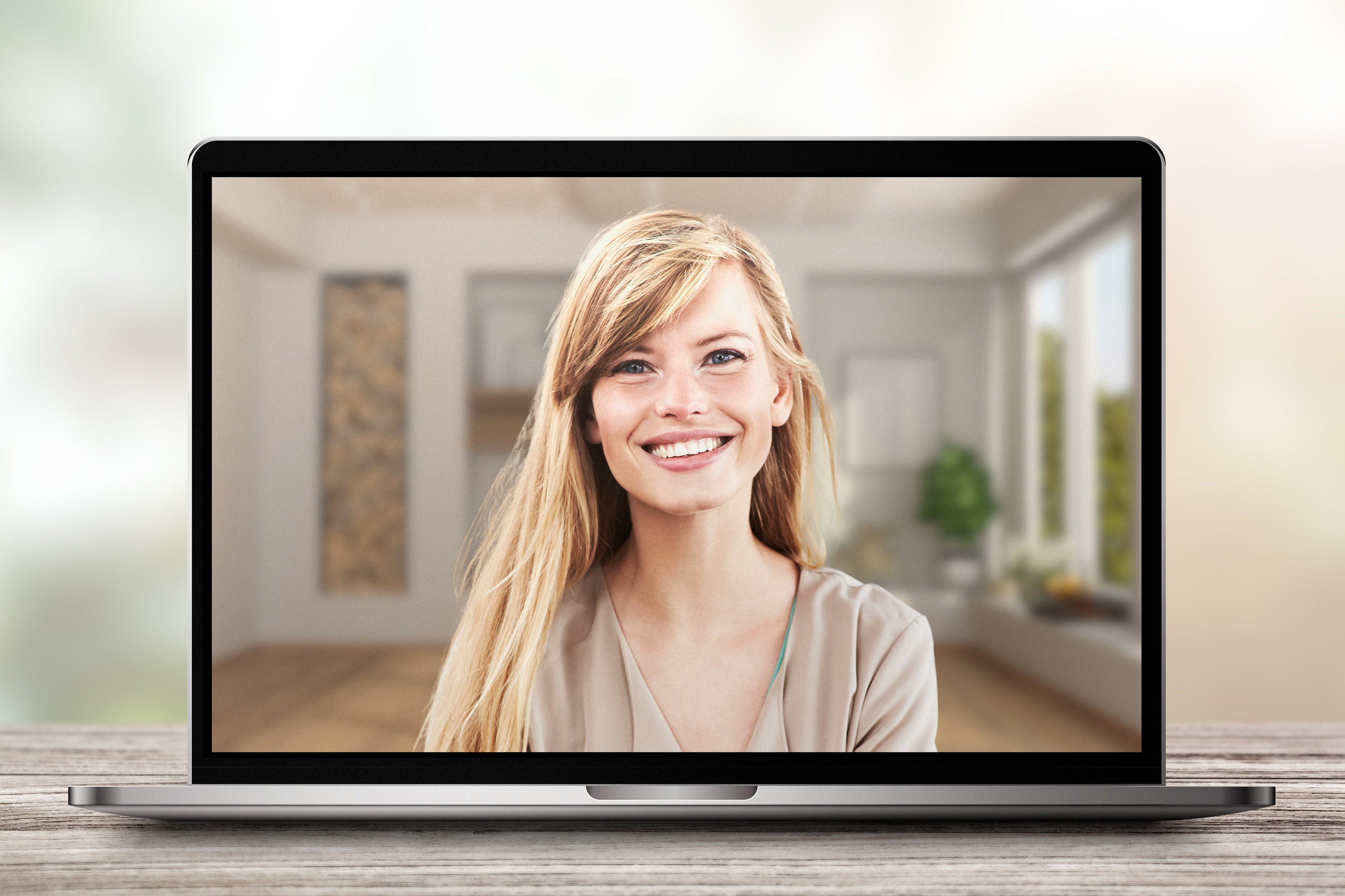 Zoom Background Office Blur, Blurry Digital Virtual Background ...