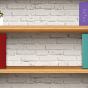 Custom Author Virtual Background With Books, Personalized Writer Zoom ...