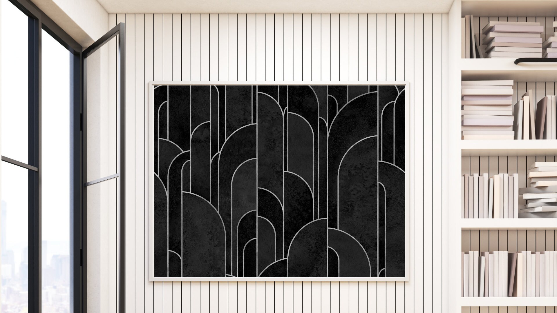 Office Wall Zoom Background, Home Office Backdrop, Zoom Meeting Virtual ...