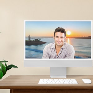 Sunset Zoom Background, Photography Backdrop, Work From Home Office ...