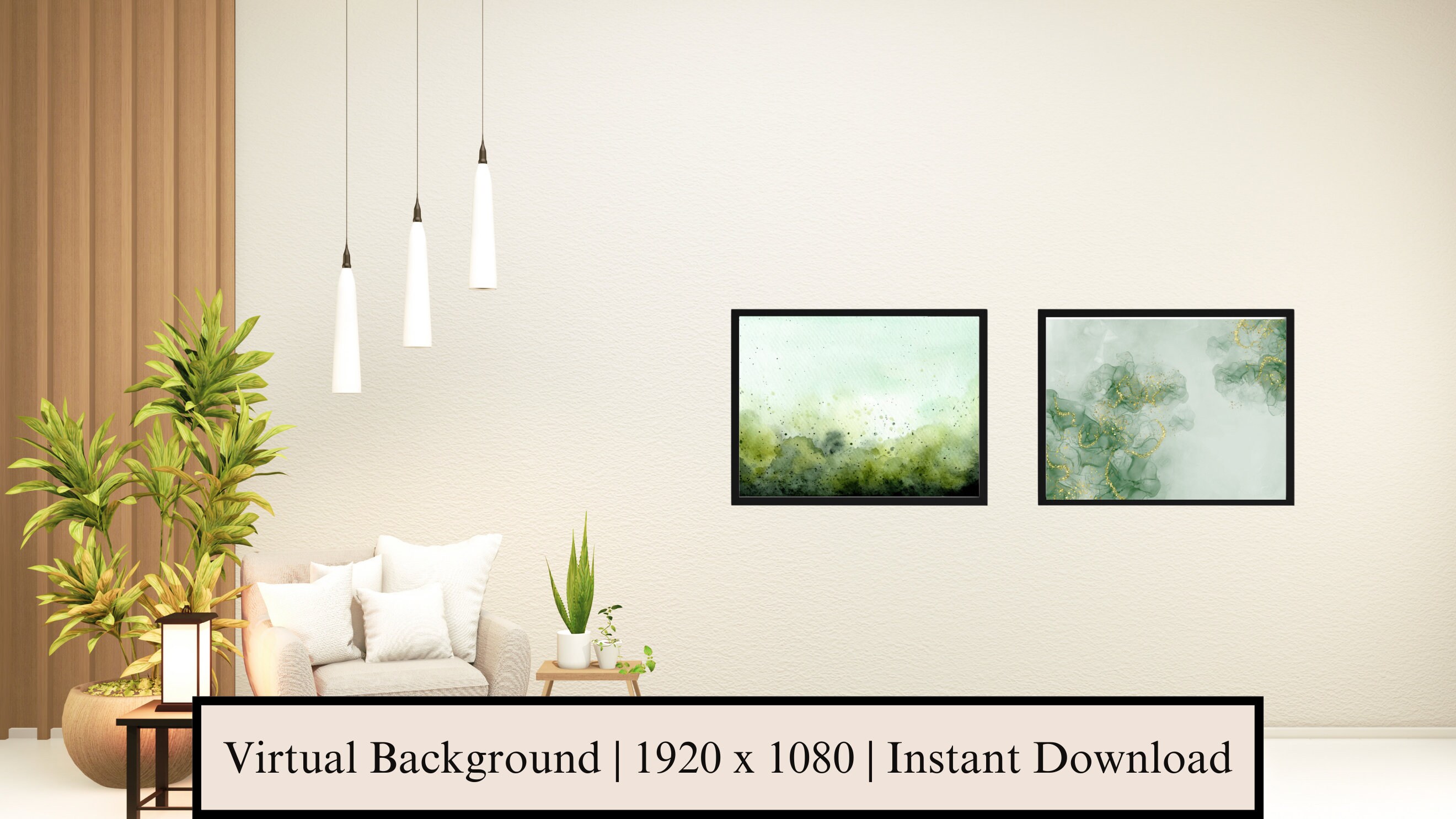 Minimalist Home Virtual Background, Bright Zoom Background for Online ...