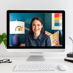 Unique Zoom Background for Video Calls, Vibrant Bright Colored Virtual ...