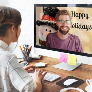 Christmas Holiday Virtual Background, Xmas Instant Download Zoom ...